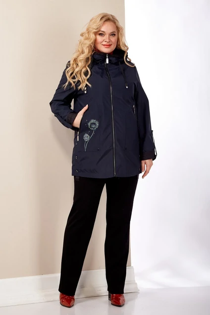 *Куртка 2116 темно-синий Shetti купить в интернет магазине Велесмода